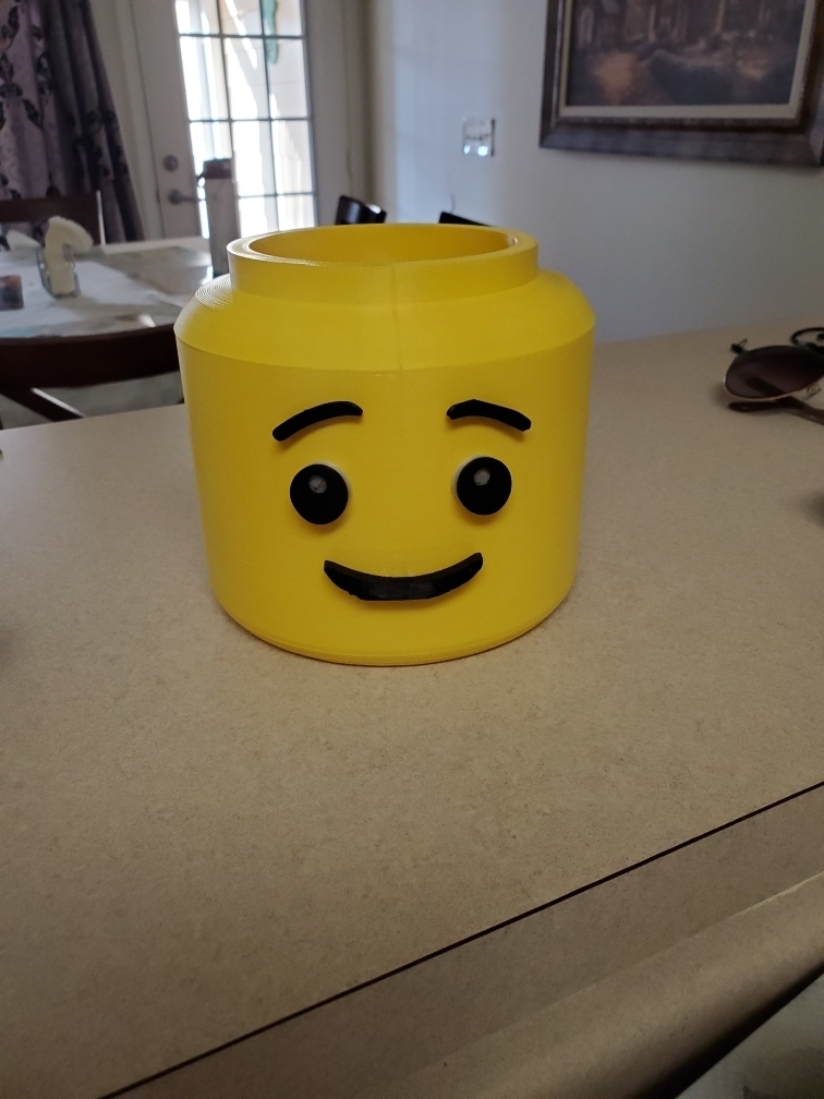 🪴 3dJake's Lego Head Pot Planter Split・Free STL File for ・Cults