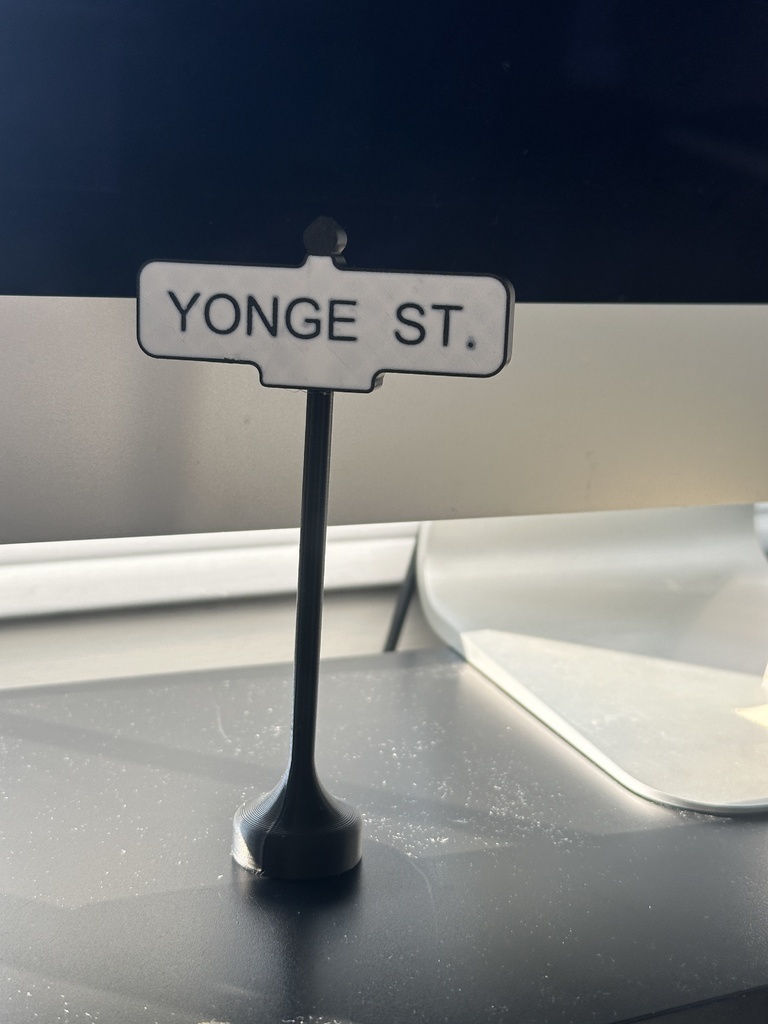 🚩 Yonge St. Nostalgia Street Sign・Free 3D File for ・Cults