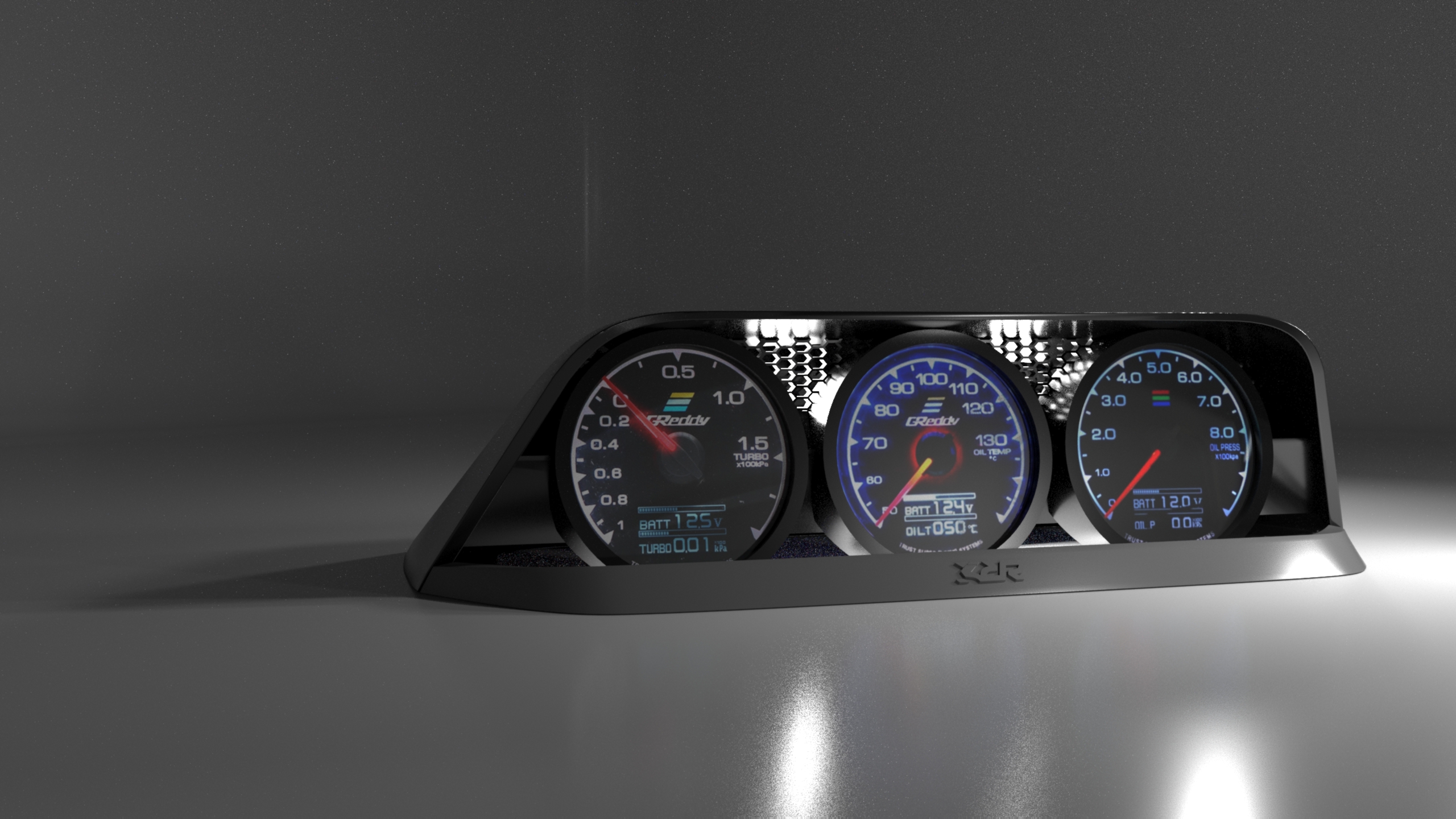 💨 Universal triple case Gauges 3*62-60-52mm・ STL File for 3D printing・Cults