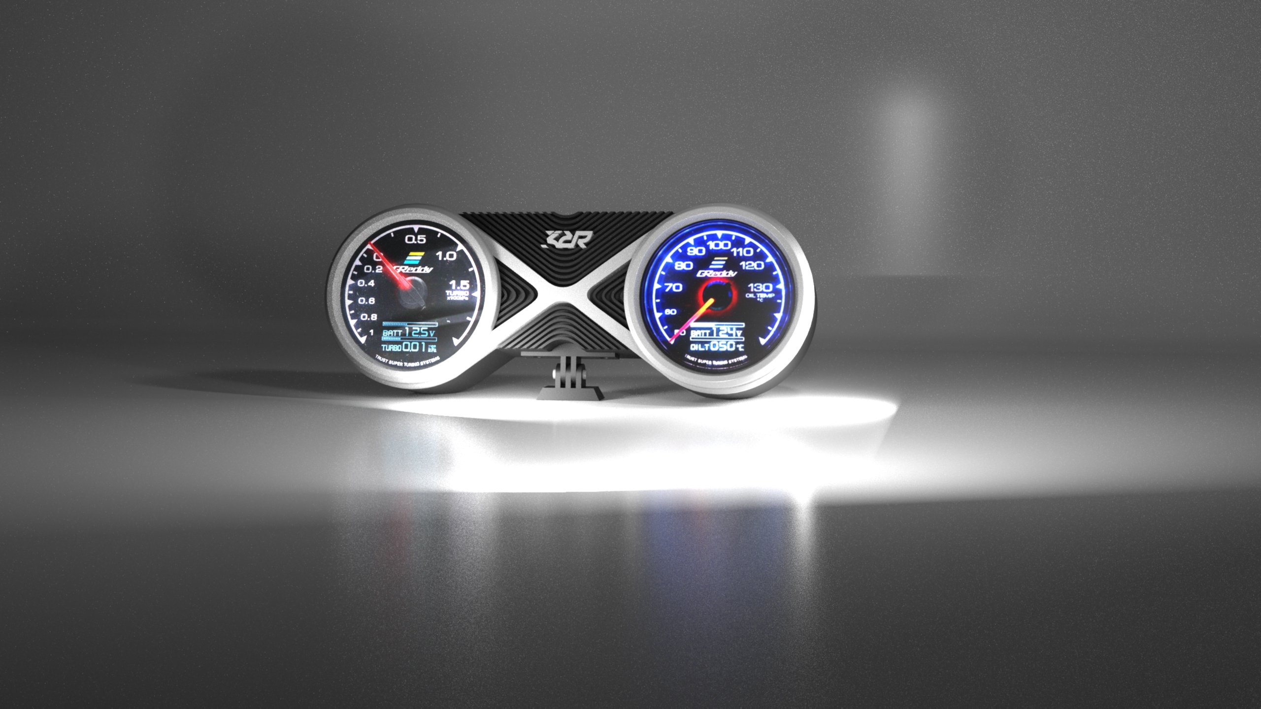 🚗 UNIVERSAL CASE DUAL GAUGES 2*62-60-52MM・ STL File for ・Cults