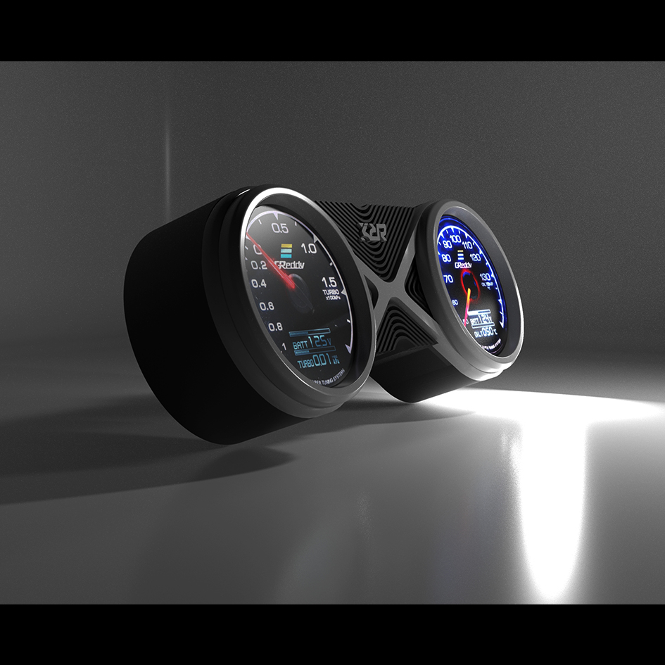 🚗 UNIVERSAL CASE DUAL GAUGES 2*62-60-52MM・ STL File for ・Cults