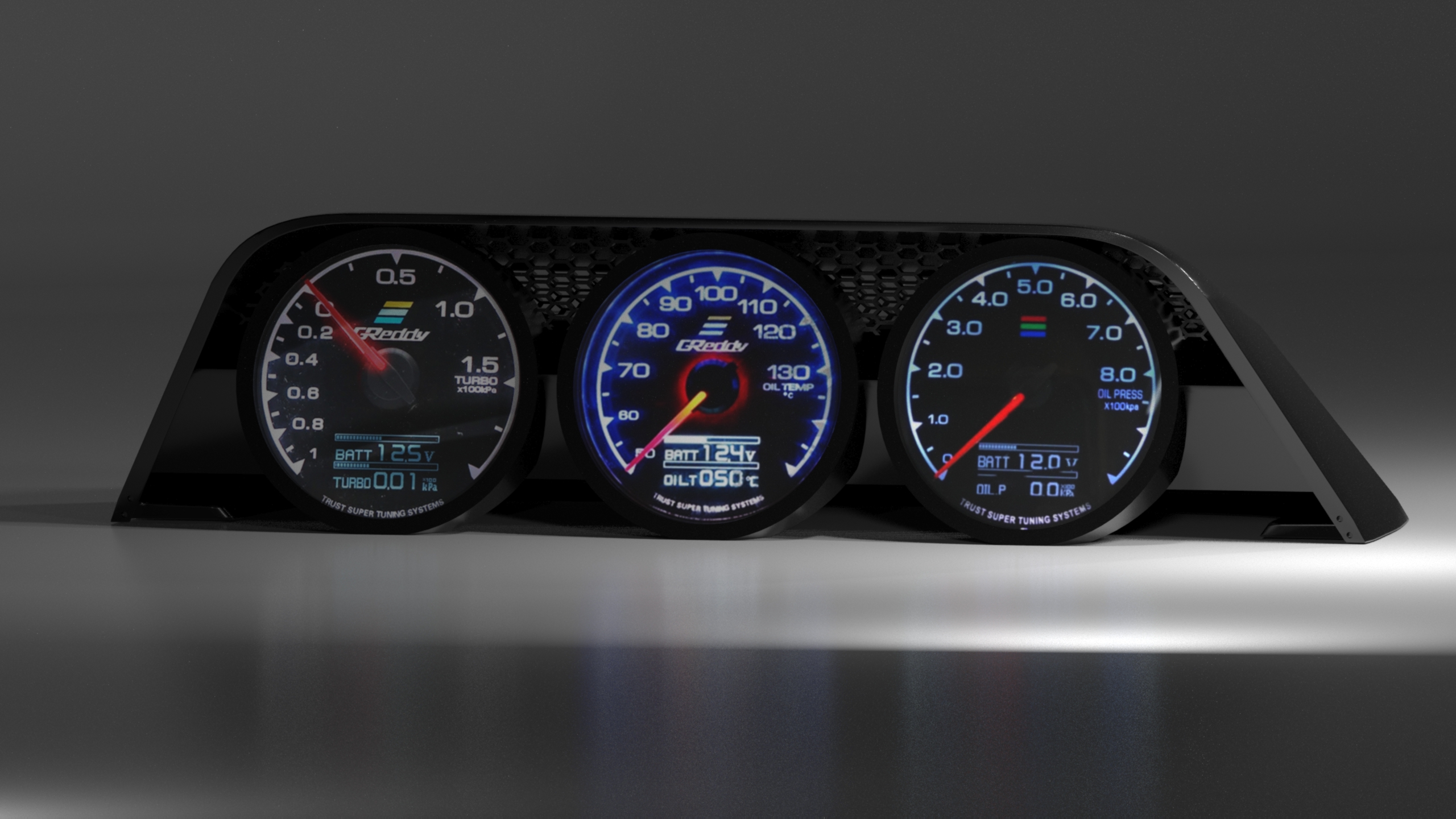 💨 Universal triple case Gauges 3*62-60-52mm・ STL File for 3D printing・Cults