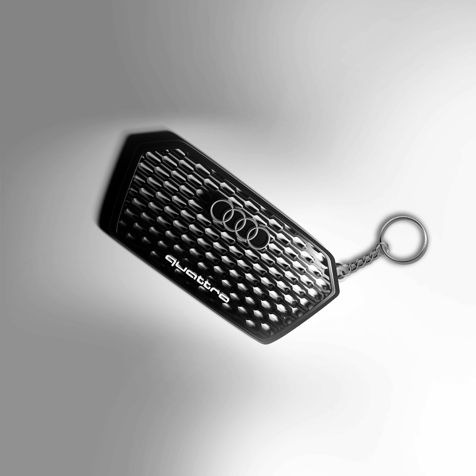 🗝️ KEYCHAIN GRILL MASK AUDI quattro・ STL File for ・Cults