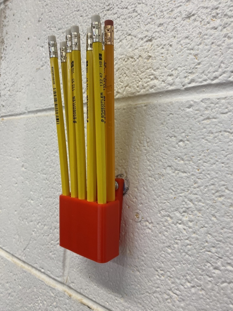 Free 3D file Pencil wall mount holder ️・Object to download and to 3D ...