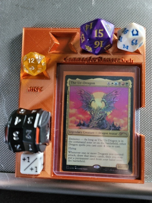 👽 EDH Commander Command Zone tray・Free STL File for ・Cults
