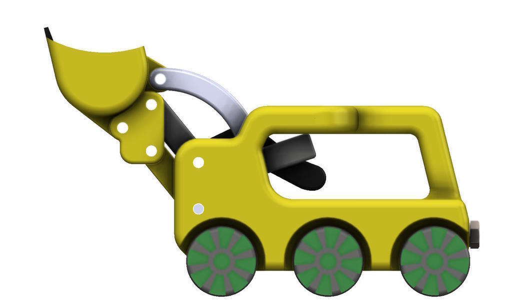 Buldozer Hand Operated Toy・Free 3D File for ・Cults