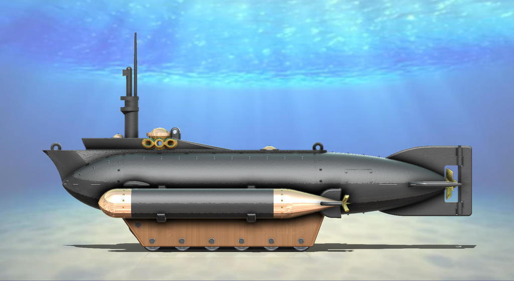 Free 3D file Zeeteyfel the tracked submarine 🚁 ・3D printing design to ...