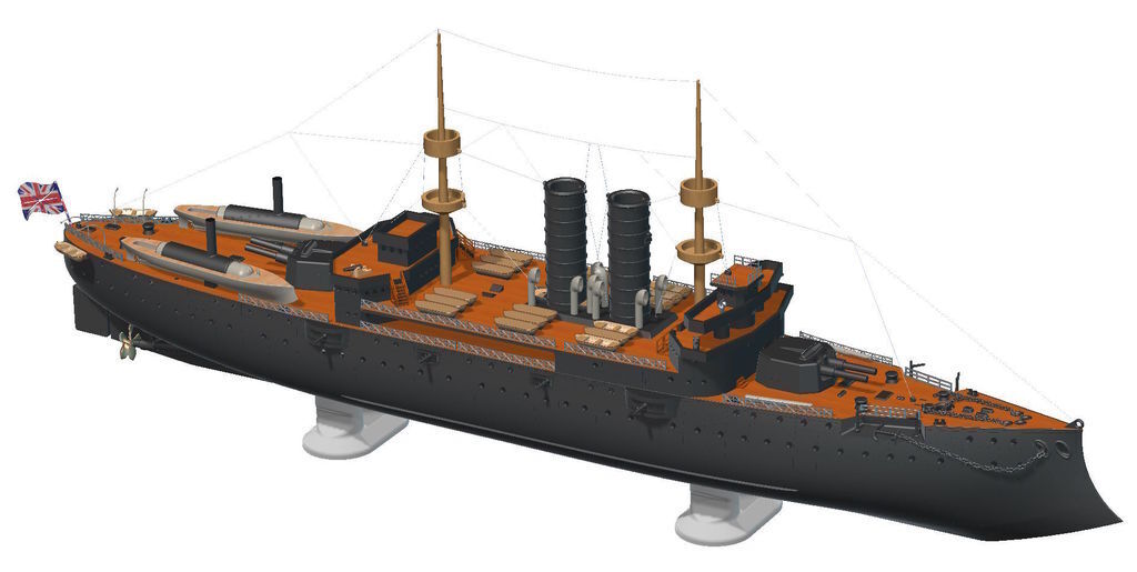 🚁 Canopus Class Predrednought battleship・Free 3D File for ・Cults