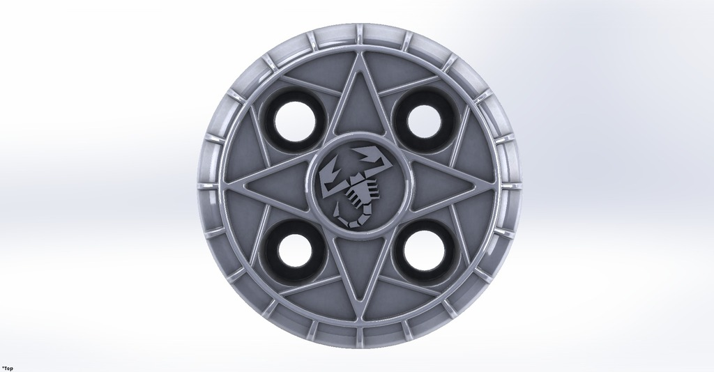 🛞 Abarth Wheel Cover for Fiat Cars・Free 3D File for ・Cults
