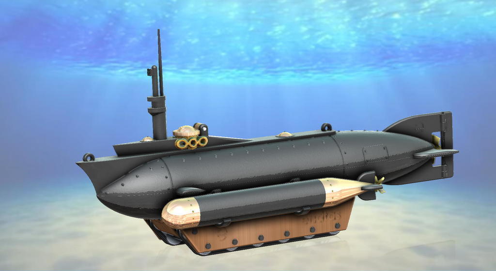🚁 Zeeteyfel the tracked submarine・Free 3D File for ・Cults