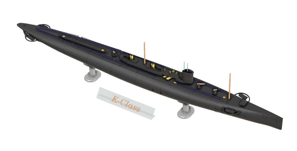 🚁 British K-Class Submarine・Free 3D File for ・Cults