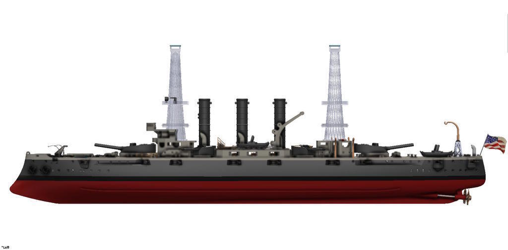 🎨 USS Connecticut BB-18 Battleship・Free 3D File for ・Cults