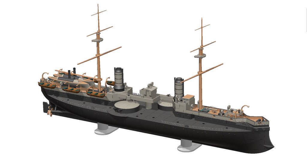 🚁 HMS INFLEXIBLE Biritish Ironclad・Free 3D File for ・Cults
