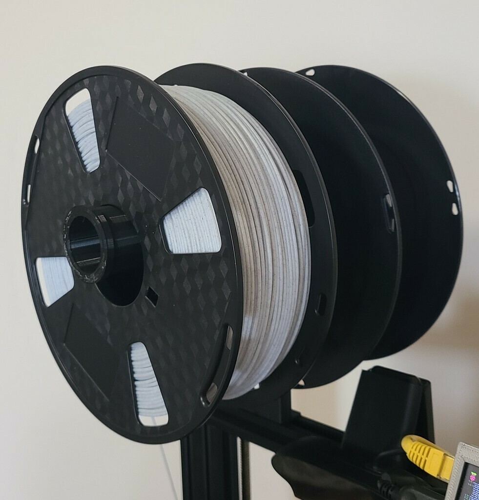 🪢 Dual filament spool holder for Ender 3 V2・Free 3D File for ・Cults