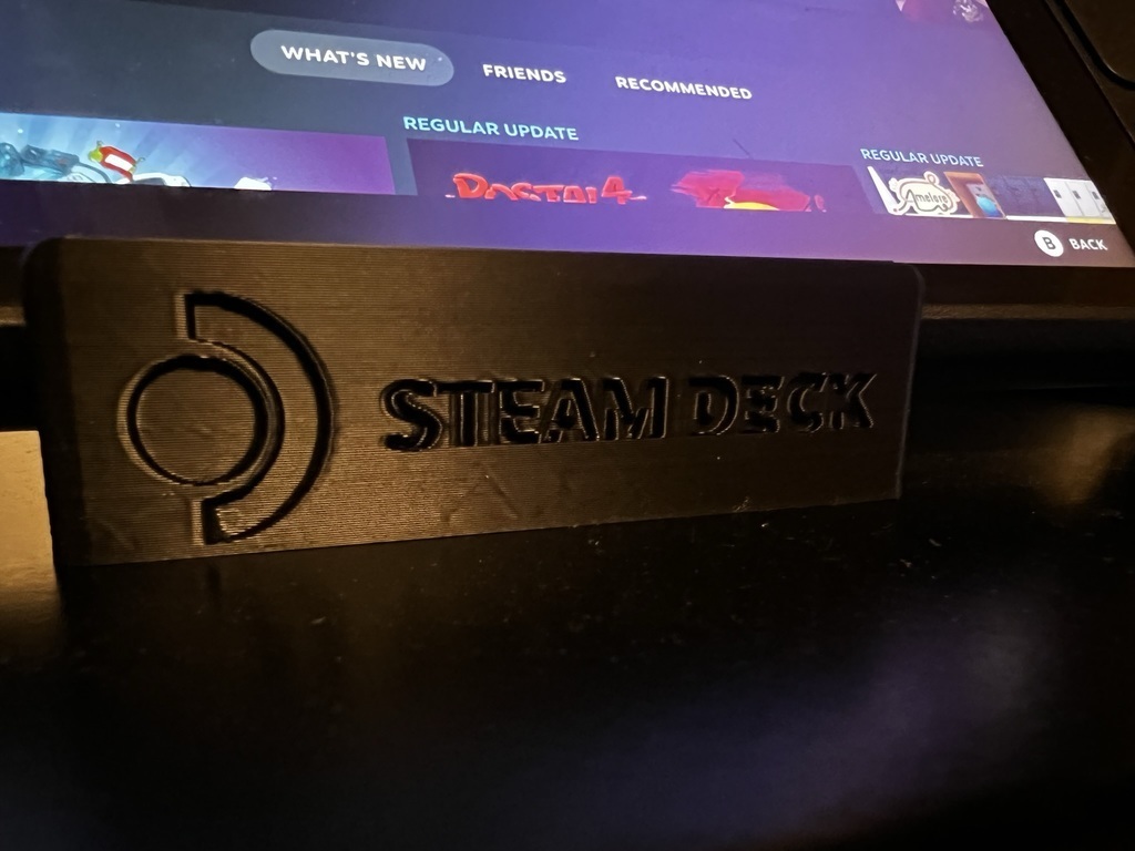 😤 Steam Deck Stand with Logo・Free 3D File for ・Cults