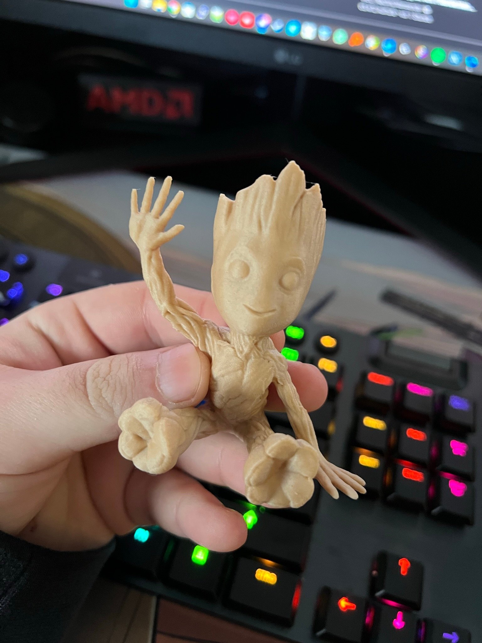 3D print baby groot hollow・Cults