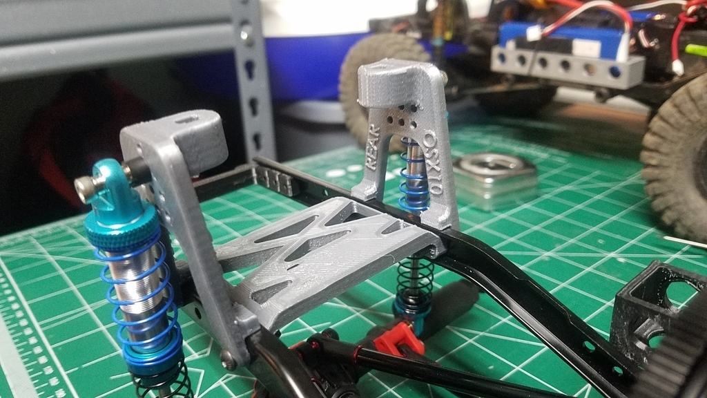 🚁 OSX10 / SCX10 Front & Rear Shock Hoops / Towers・Free 3D File for ・Cults