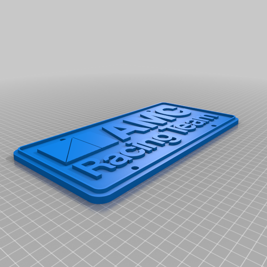 Free 3D file AMC Racing License Plate 🚩 ・3D printable object to ...