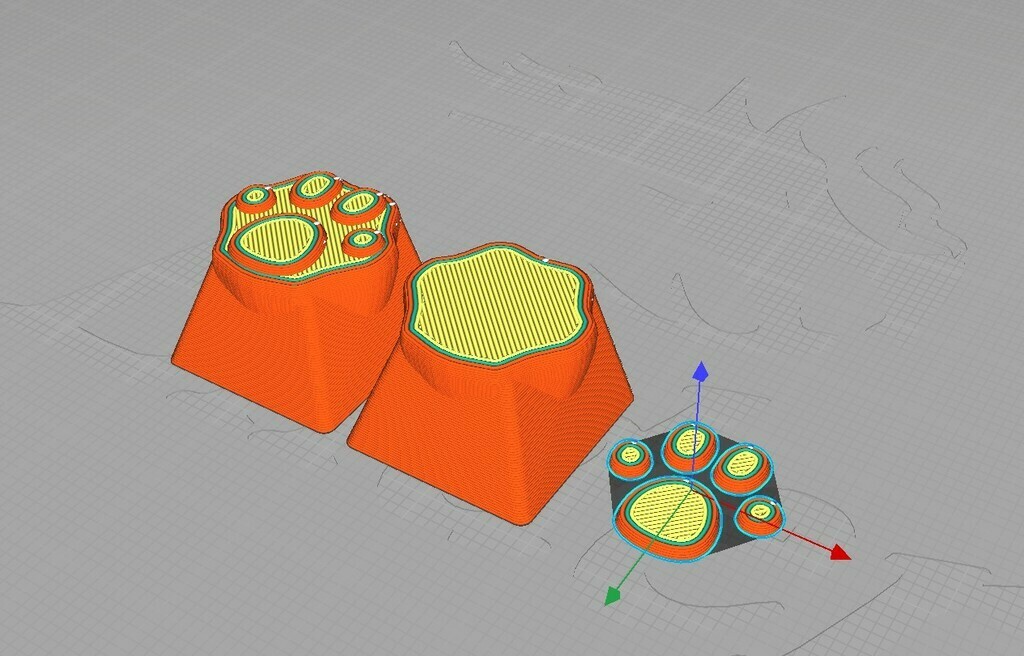 🐱 keycap cat paw・Free 3D File for ・Cults