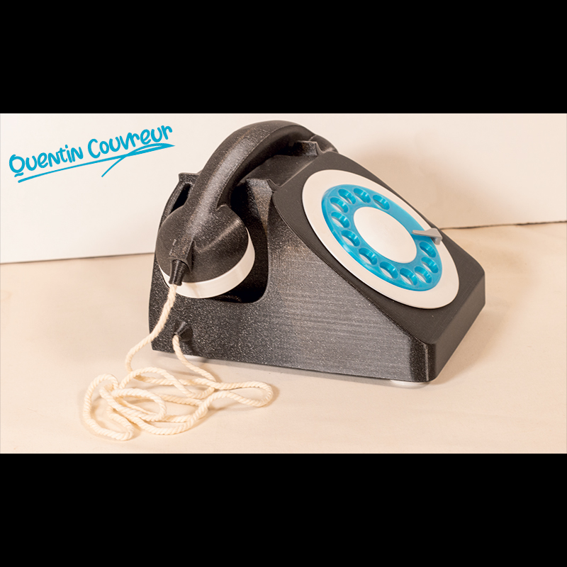 📞 Retro rotary phone・ STL File for ・Cults