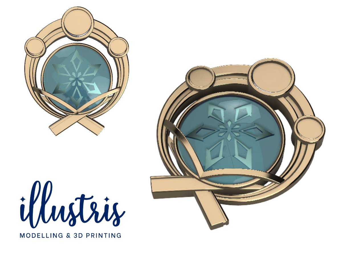 3D file INAZUMA Vision Amulet Bundle STL FILES [Genshin Impact] 🎮 ・3D ...