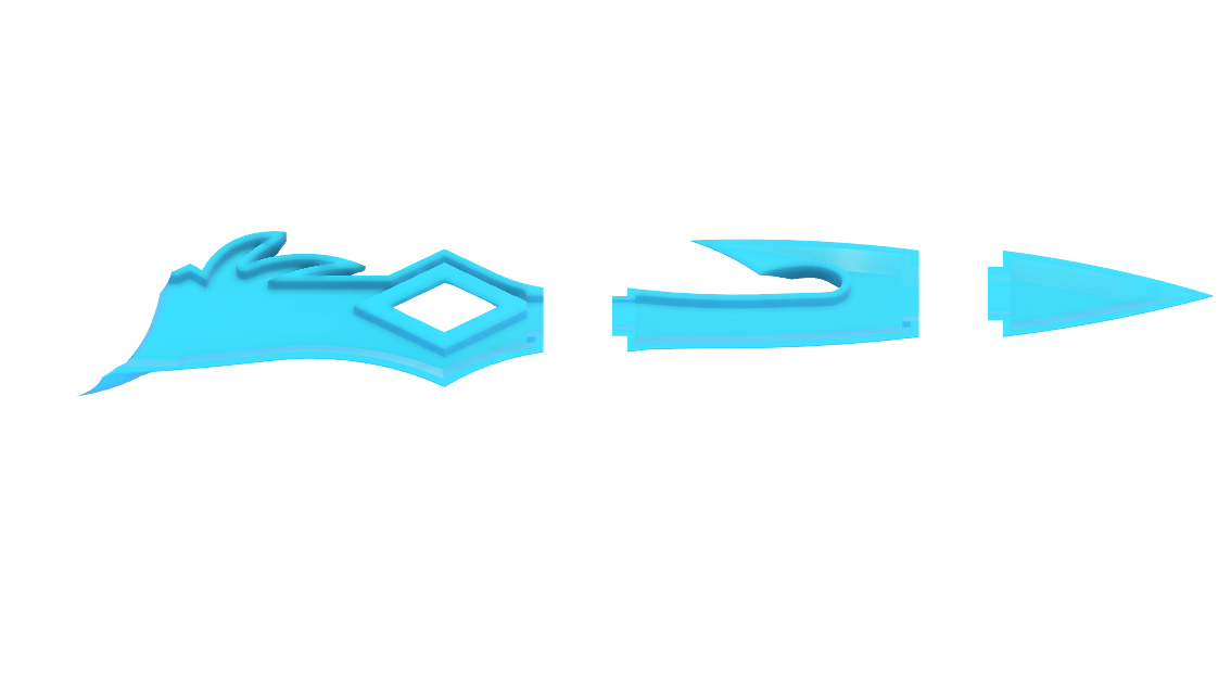 🎮 CHILDE Hydro Blades STL FILES [Genshin Impact]・ 3D File for ・Cults