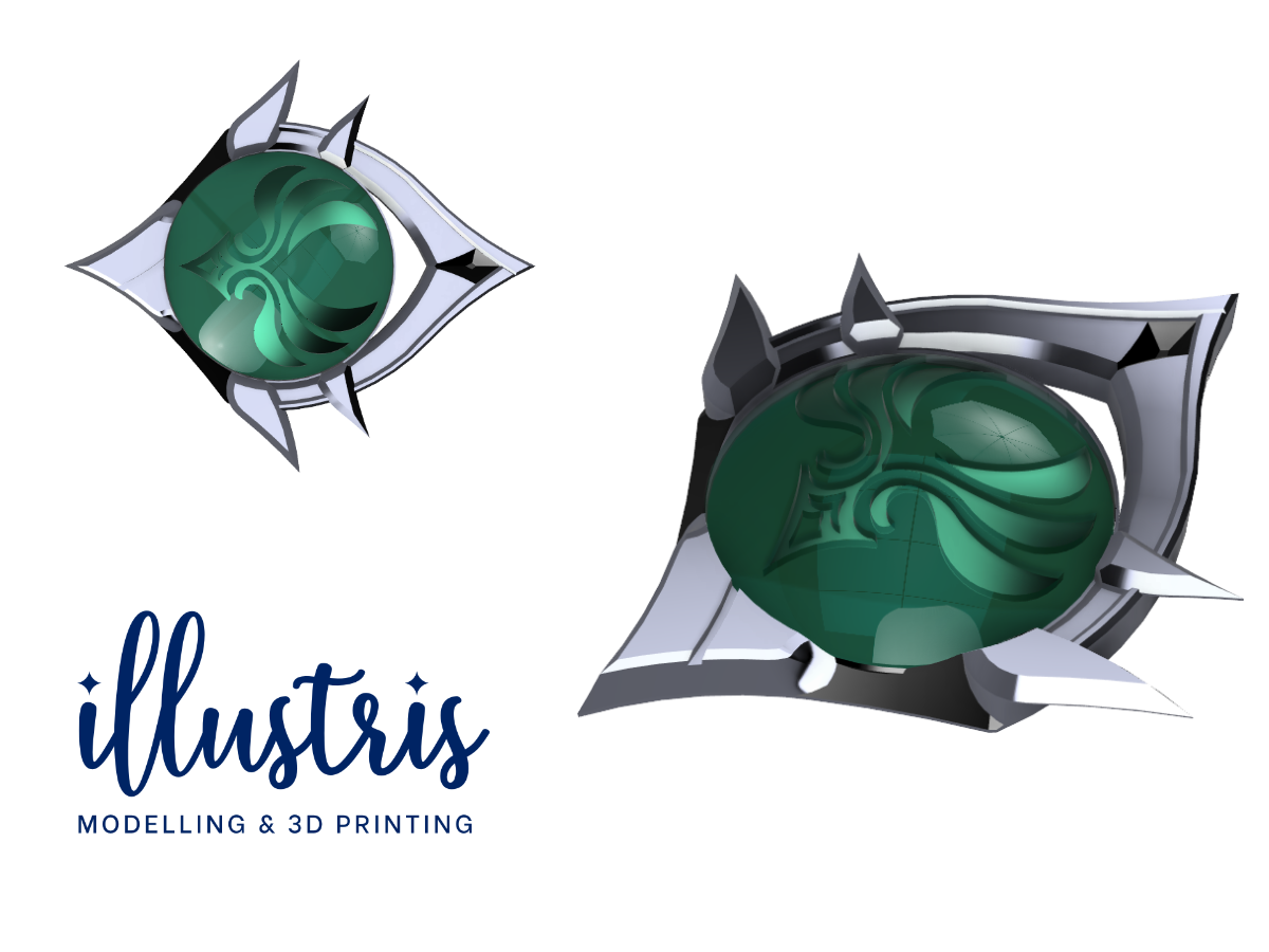 3D file FATUI/SNEZHNAYA Vision Amulet Bundle STL Files [Genshin Impact ...