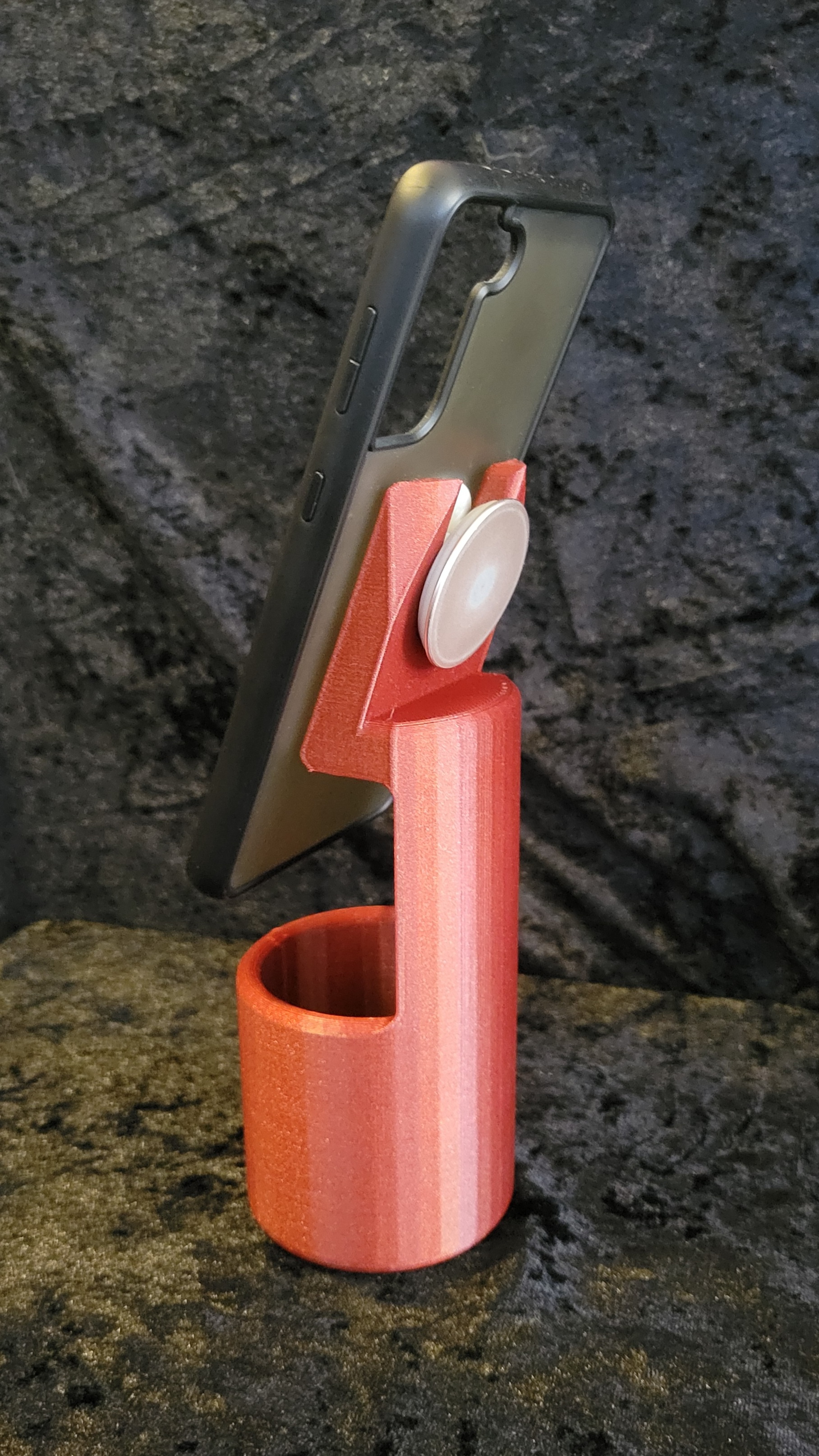 📞 Cupholder PopSocket Mount・Free STL File for ・Cults