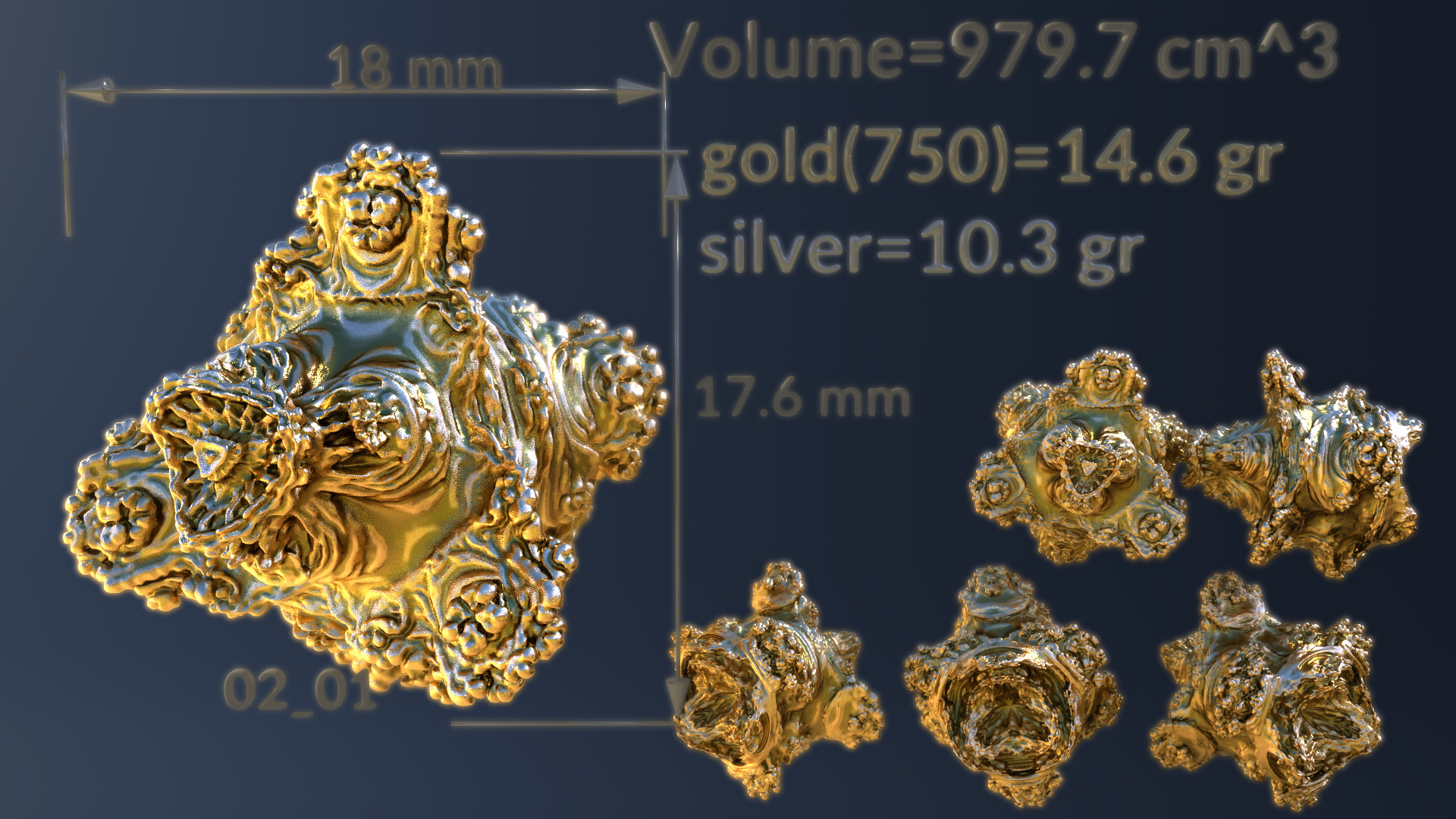 STL file fractal shape v01 💍 (OBJ)・Design to download and 3D print・Cults