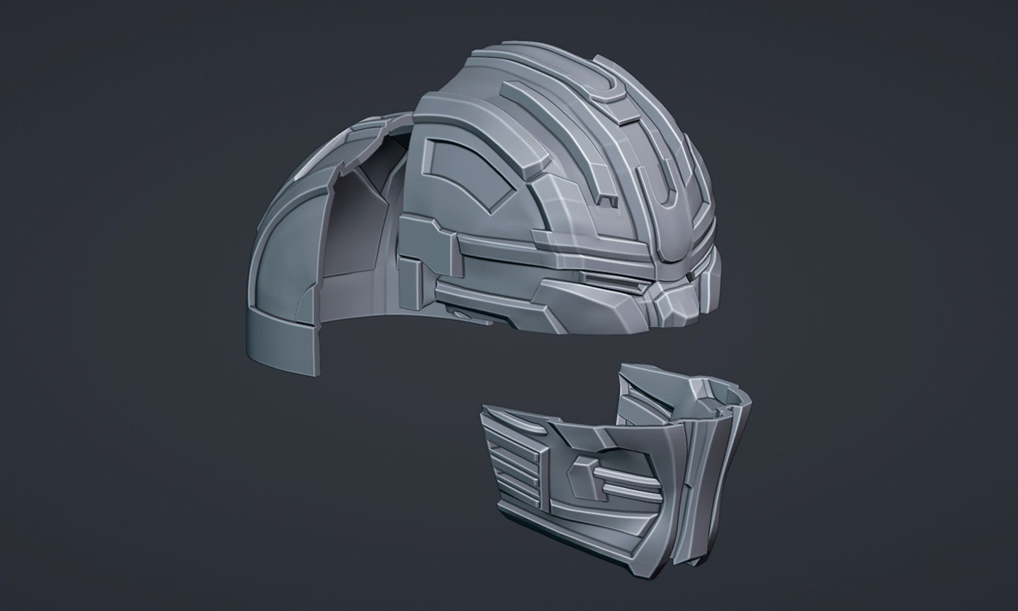 STL file Cyborg Helmet 🪖 (OBJ and 3MF)・3D printing model to download・Cults
