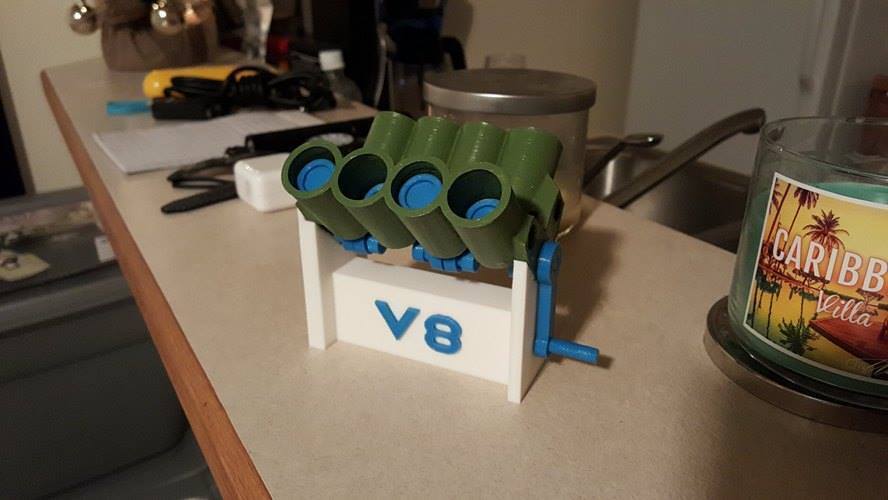 3D printing Printable V8 motor・Cults