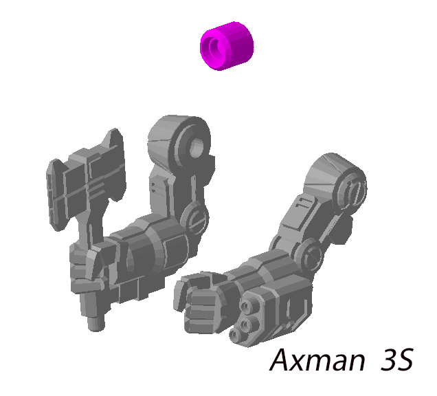 🤖 Custom parts for Axman plastic mini,・Free 3D File for ・Cults