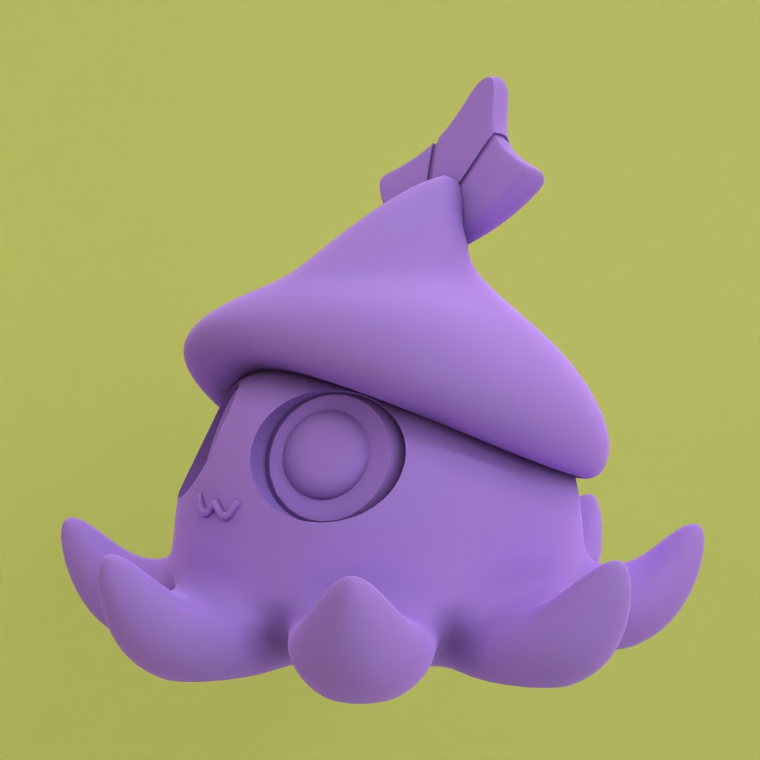 🐙 Cute Octopus・Free STL File for ・Cults