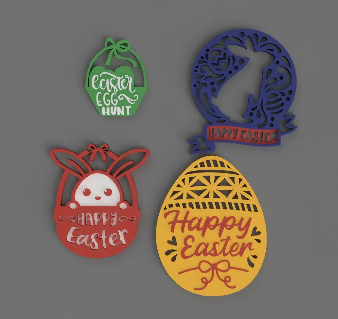 Free 3D file Easter Decoration Pack 2D 🪞 ・Design to download and 3D ...