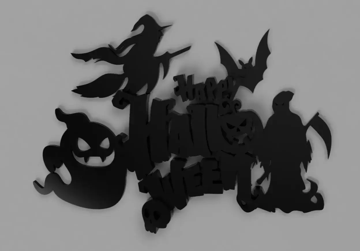 Free 3D file Happy Halloween 2D Wall Art 🎃 ・3D print design to download ...