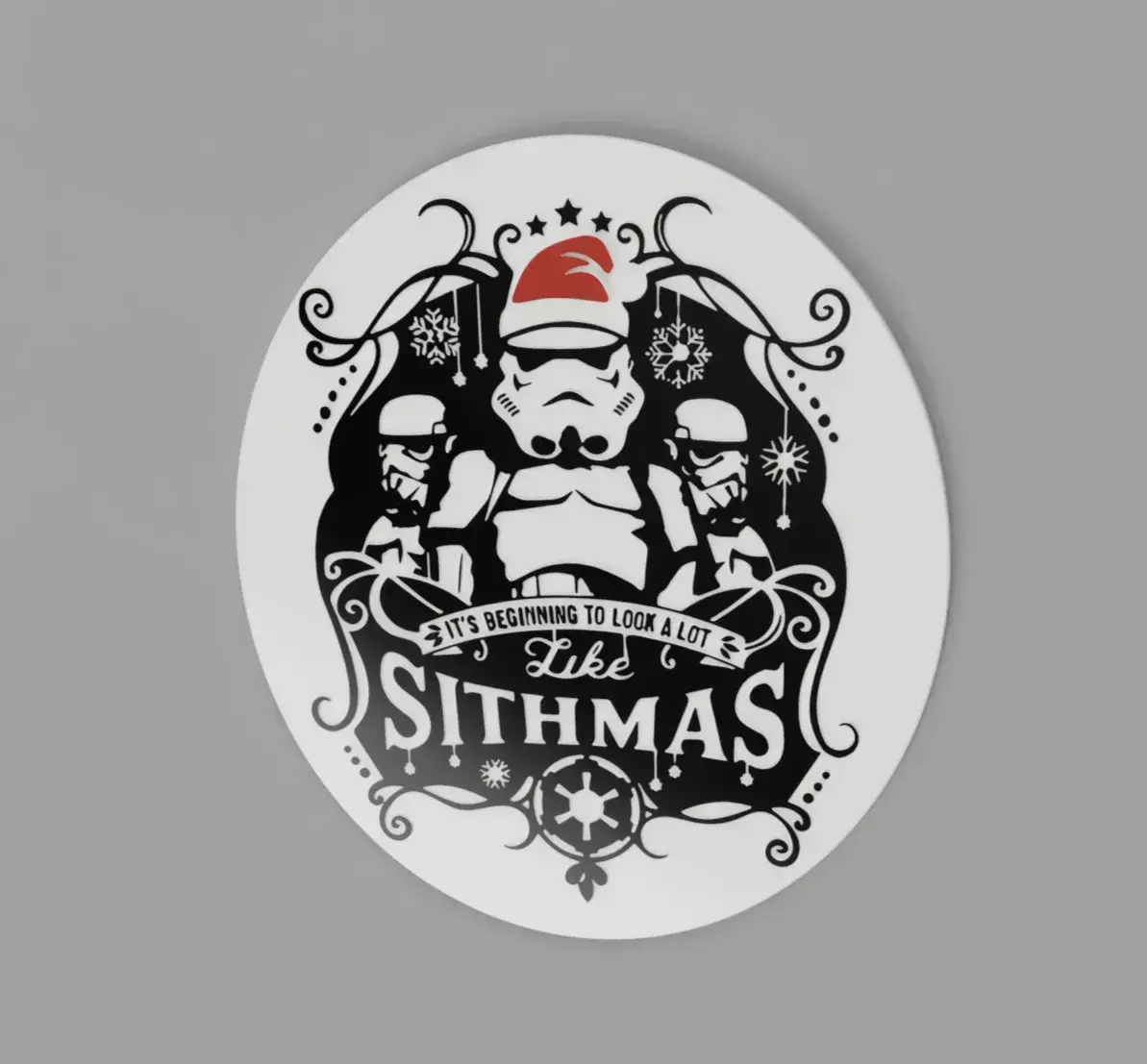 Free 3D file Merry Sithmas Decoration Plate 🎄 ・Template to download and ...