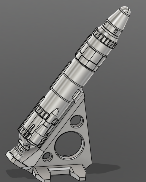 🆕 Stylized ICBM (Titan III) - Fallout New Vegas・Free 3D File for ・Cults