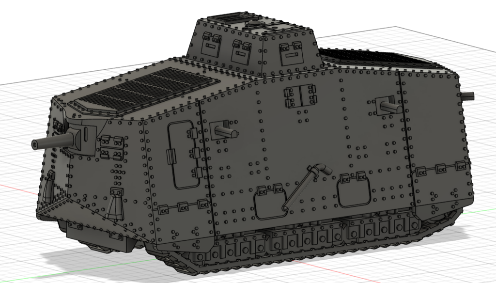 🪖 A7V- WW1 German Tank・Free STL File for 3D printing・Cults