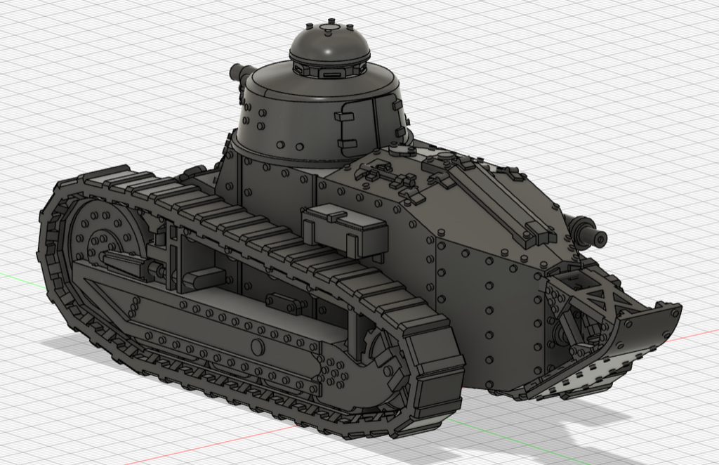 🪖 Renault FT-17 WW1 Tank・Free STL File for 3D printing・Cults
