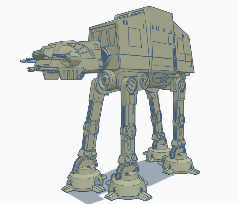 🌨️ All Terrain Armored Transport (AT-AT) Easy Print・Free 3D File for ・Cults