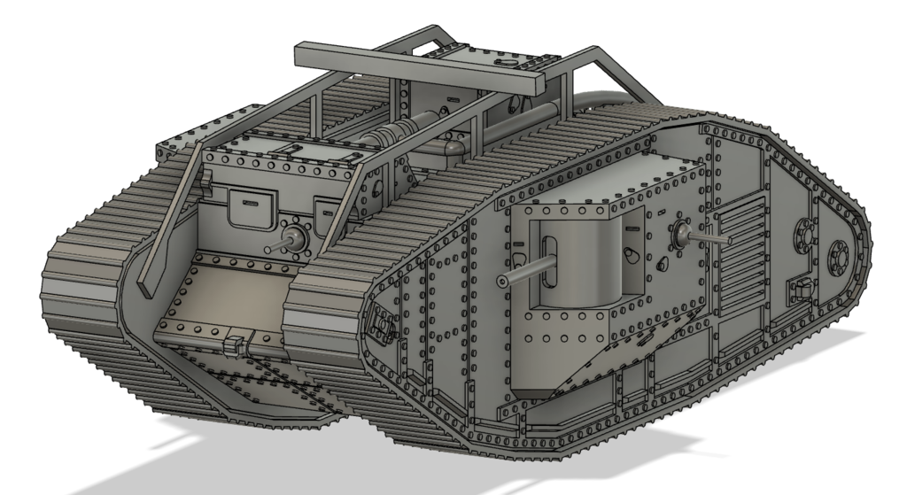 🪖 Mark V Landship- Easy Print・Free STL File for ・Cults