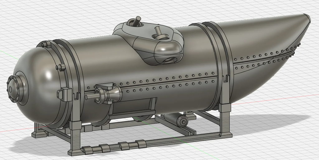 🌊 OceanGate Titan Submersible・Free 3D File for ・Cults