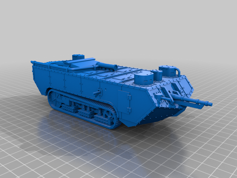 🪖 St. Chamond WW1 Tank・Free STL File for 3D printing・Cults