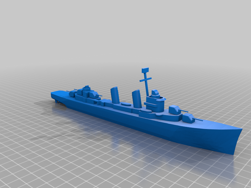 🚢 Simple USS Fletcher Version 2.0・Free 3D File for ・Cults