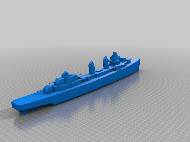Free 3D file Simple USS Fletcher 🚢 ・Template to download and 3D print・Cults