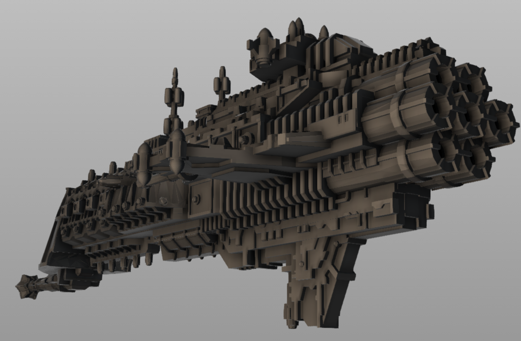 ⚔ Imperial Lunar-Class Cruiser Version 2.0・Free STL File for 3D ...