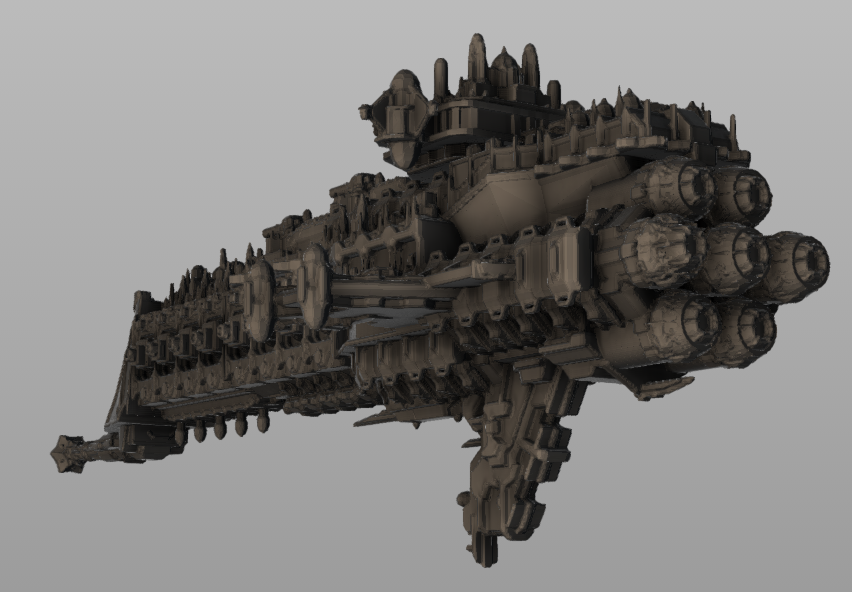⚔ Imperial Overlord-Class Battlecruiser・Free STL File for ・Cults