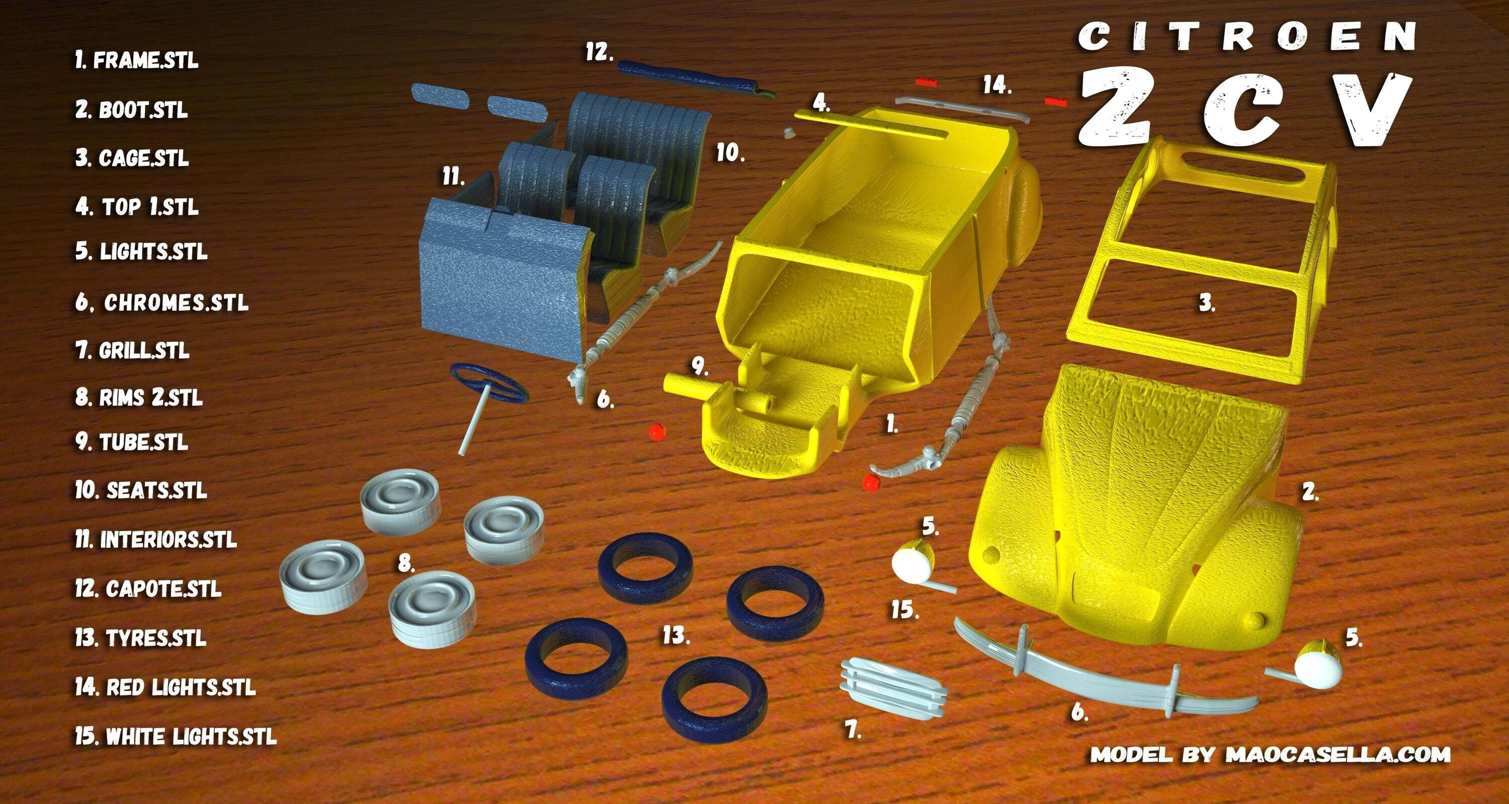STL file french small car 🤏 ・Design to download and 3D print・Cults