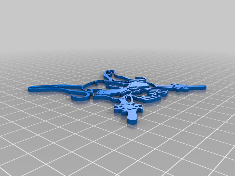 Free 3D file Skull and Fishing Poles 💀 ・3D printing model to download・Cults