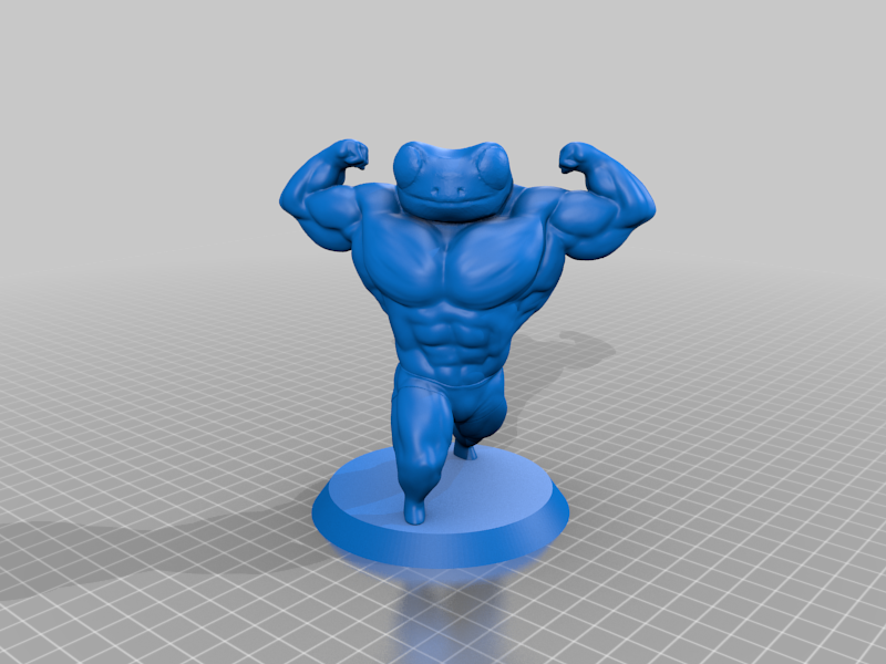 Free 3D file Fred the Frog but physicoculturist 🐸 ・3D printer design to ...